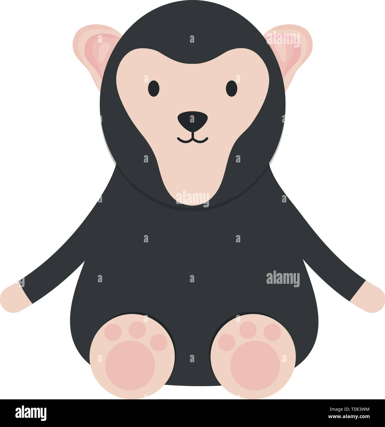 cute monkey childish character vector illustration design Stock Vector ...