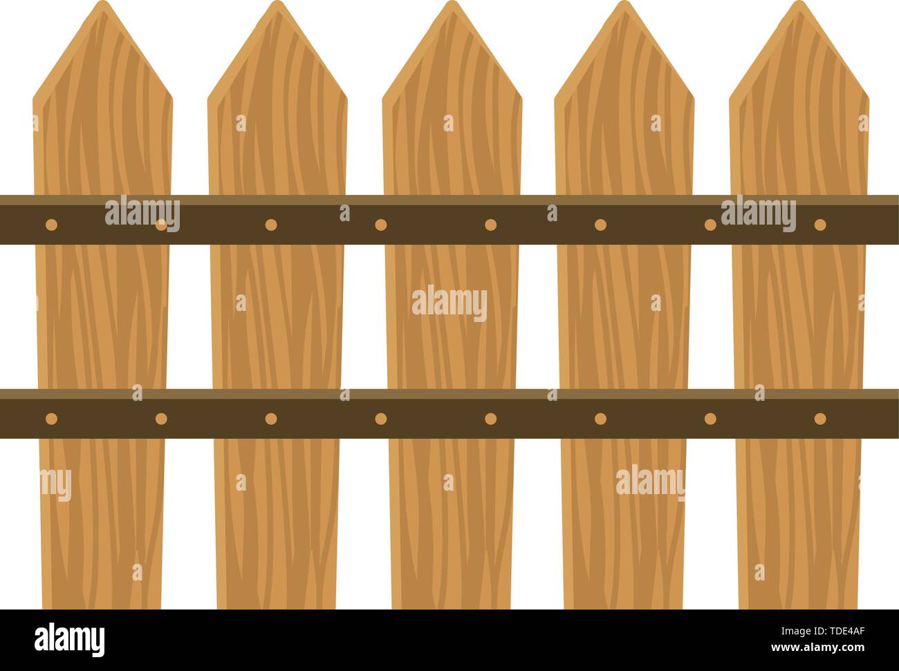 wooden fence cartoon vector illustration graphic design Stock Vector ...