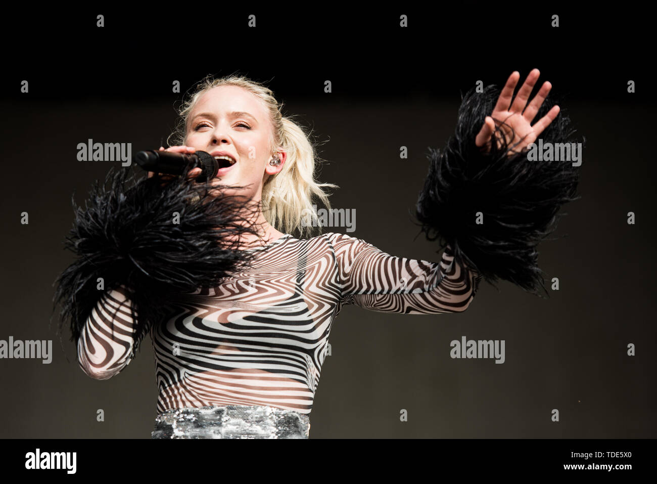 Florence, Italy. 14th June, 2019. The Swedish singer Zara Larsson ...