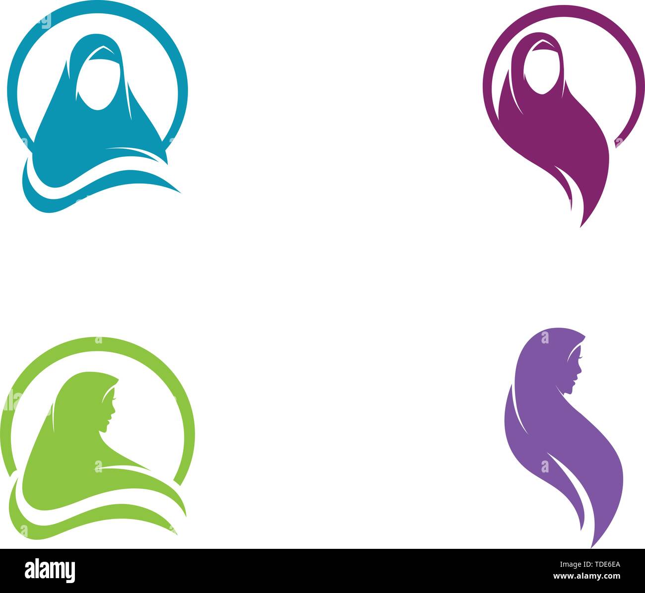 Muslimah hijab Logo template vector illustration design Stock Vector ...
