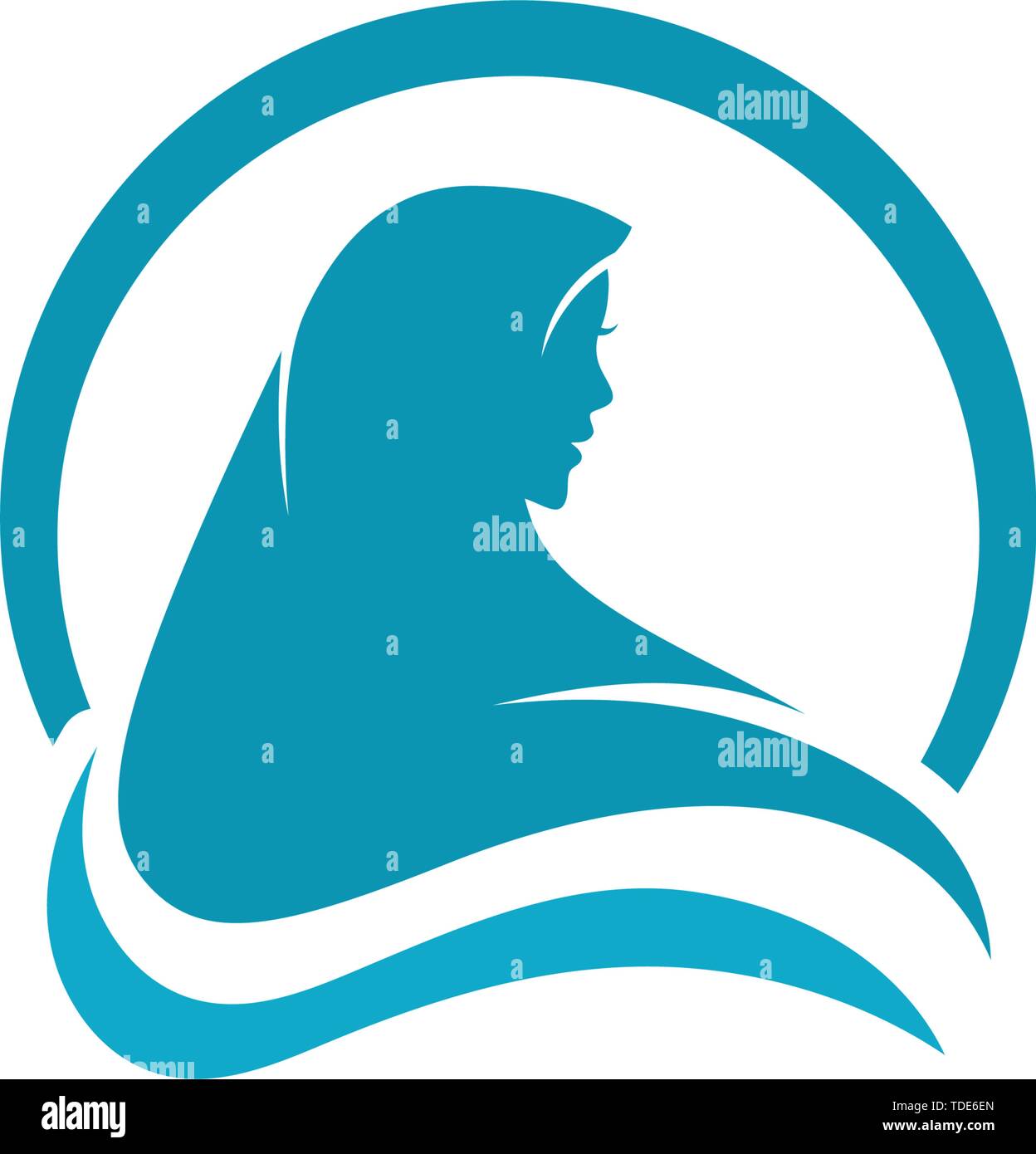 Muslimah hijab Logo template vector illustration design Stock Vector ...