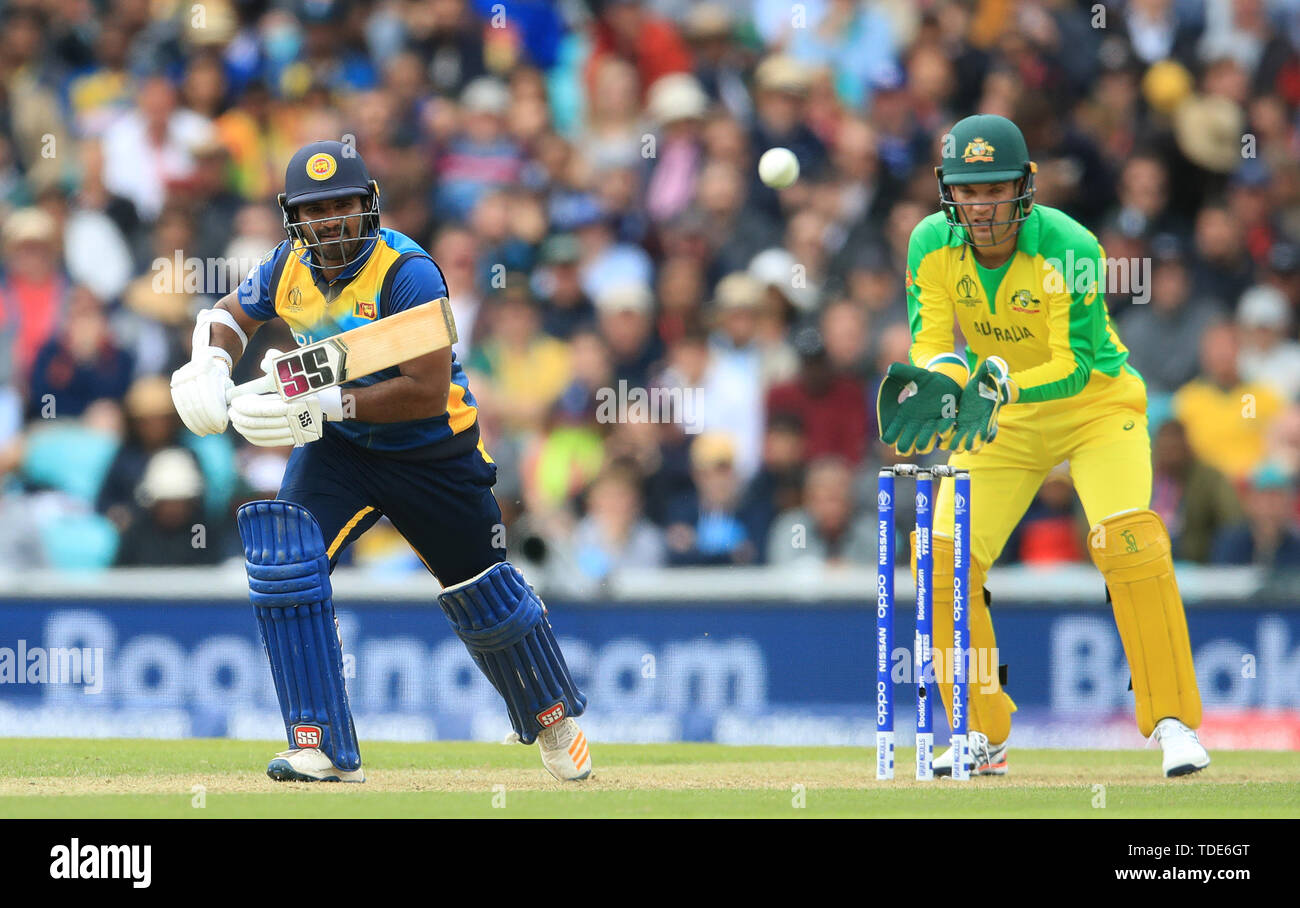 Sri Lanka's Kusal Perera during the ICC Cricket World Cup group stage ...