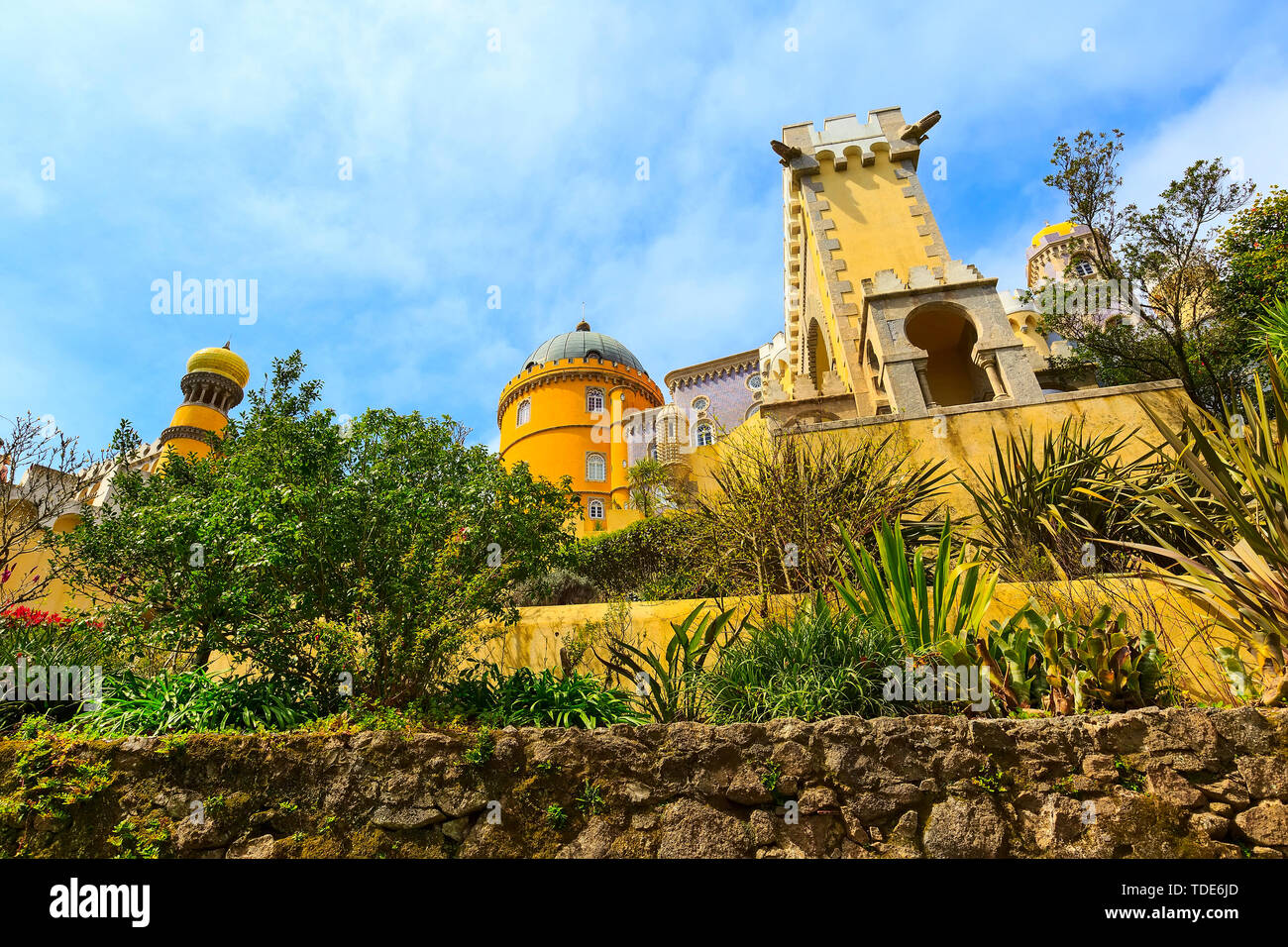 Sintra, Portugal, famous Portuguese landmark, Pena Palace or Palacio da ...