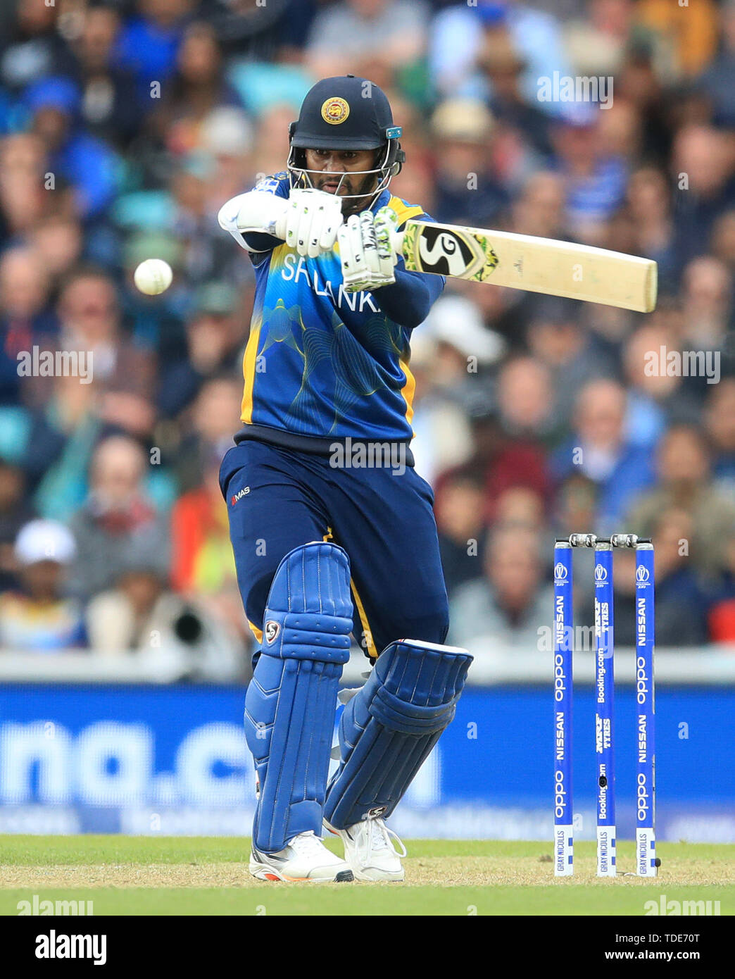 Sri Lanka's Dimuth Karunaratne during the ICC cricket World Cup group ...
