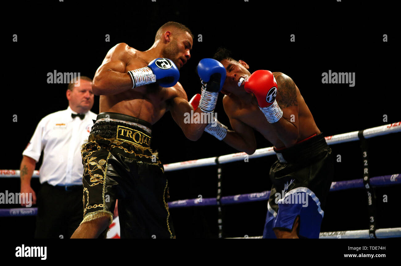 Troy Williamson (left) and Edwin Palacios (right) during the ...