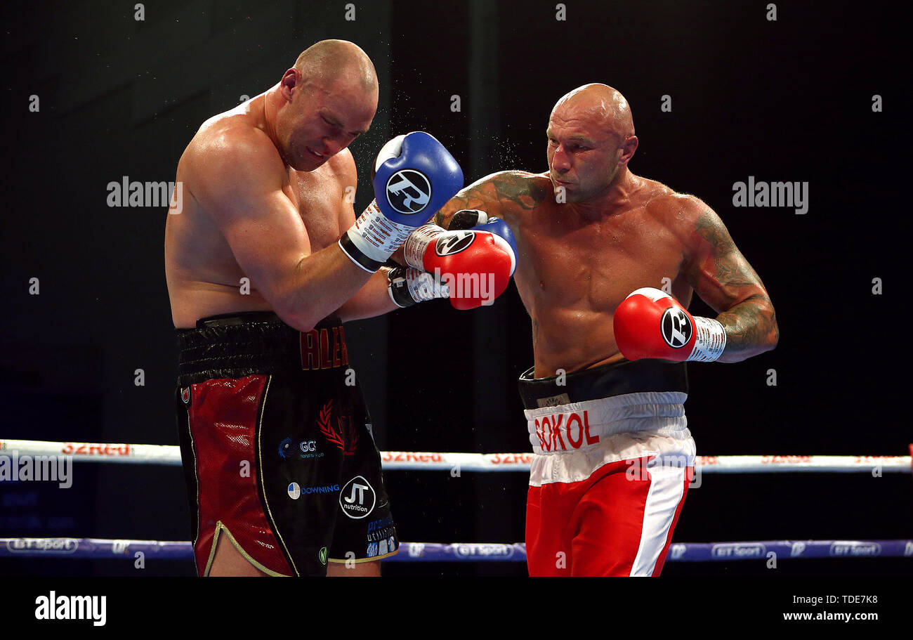 Alex Dickinson (left) and Kamil Sokolowski (right) during the ...