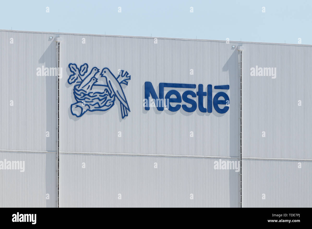 Anderson - Circa June 2019: Nestle manufacturing plant. Nestle produces ...