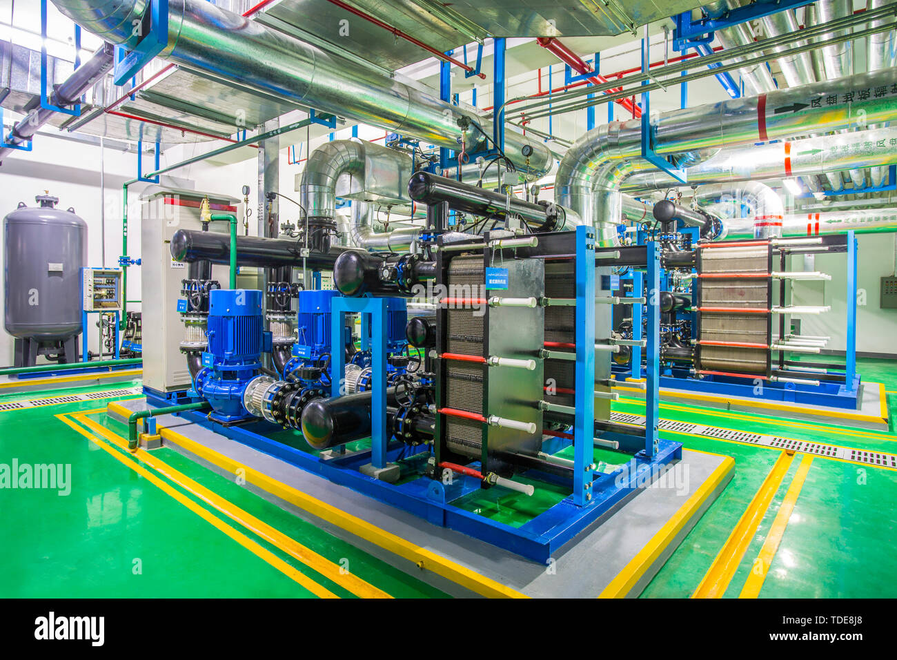 Plate heat transfer station Stock Photo - Alamy