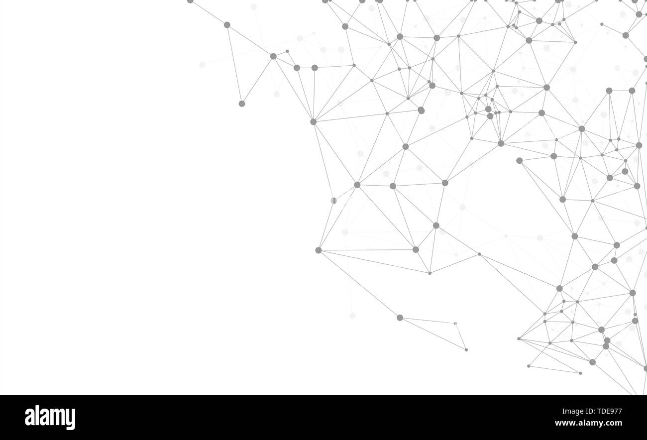 Interconnected lines and dots for internet concept. Big data concept ...