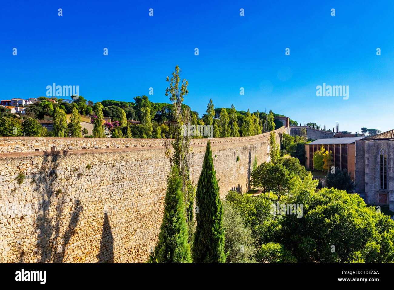 Girona City Walls, venerable 9th-century city walls with walkways ...