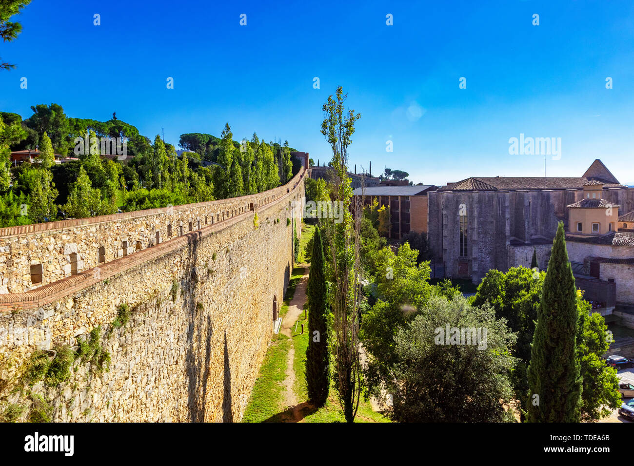Girona City Walls, venerable 9th-century city walls with walkways ...