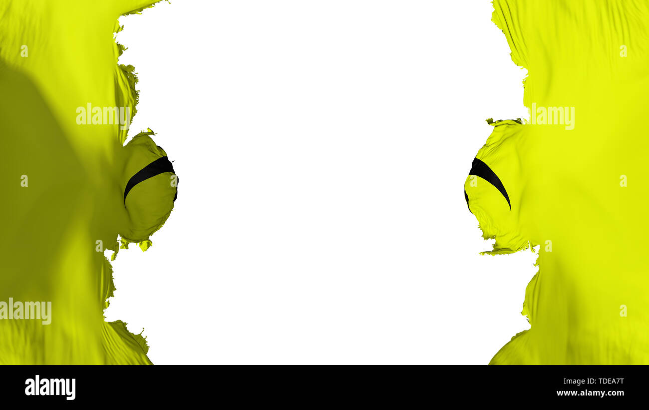 Blasted Warning Hazard Radiation flag Stock Photo - Alamy