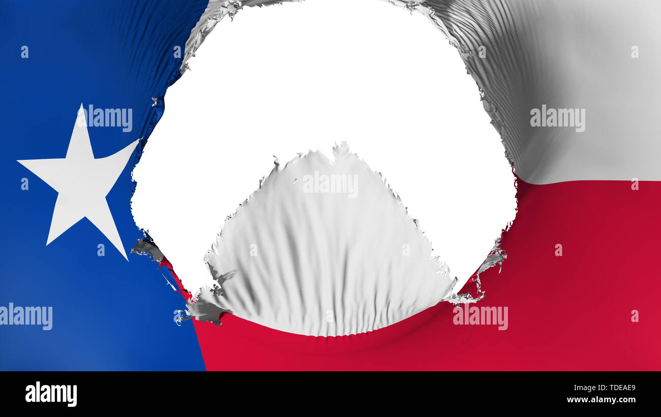 Big hole in Texas state flag Stock Photo - Alamy