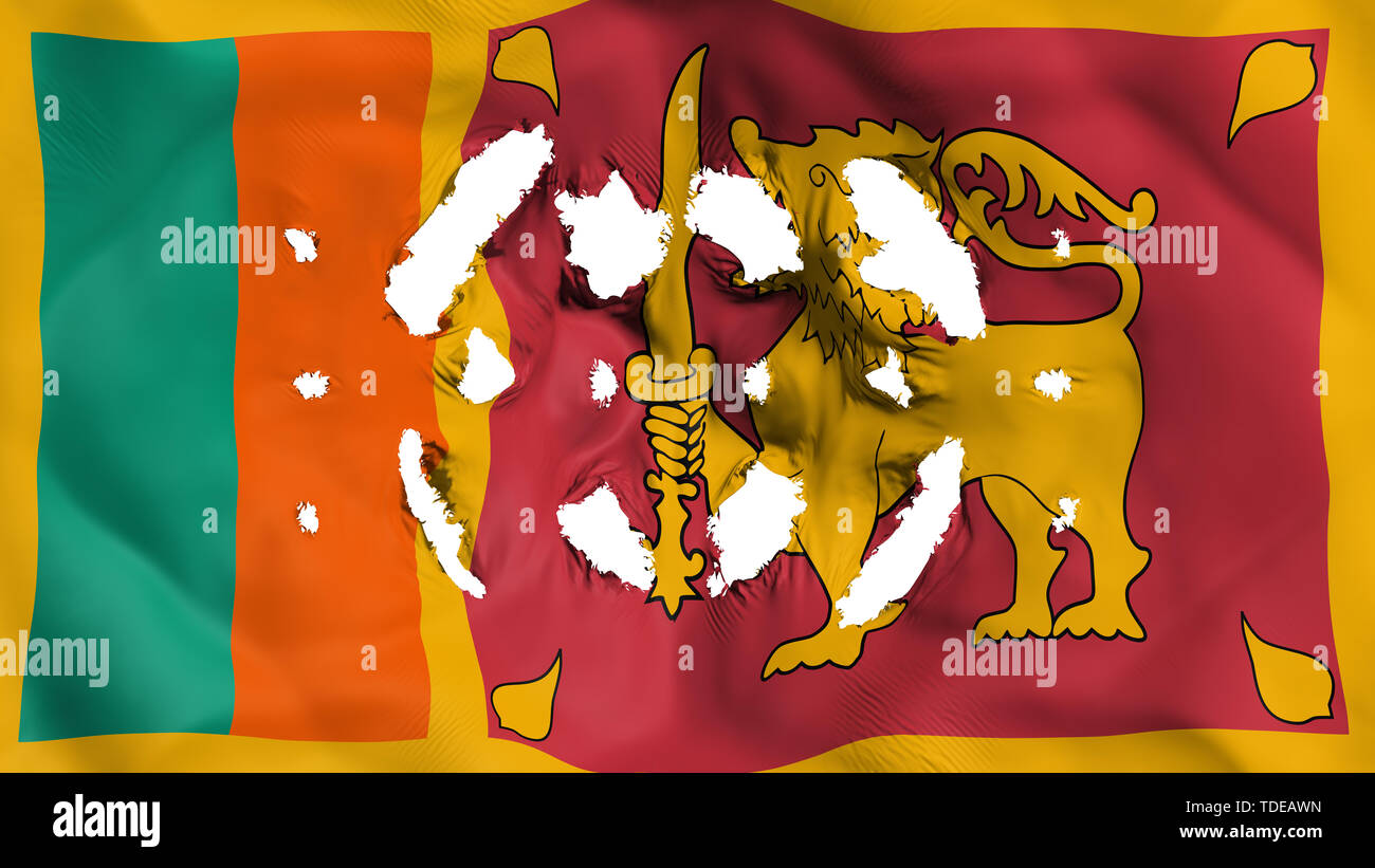 Sri lanka torn flag hi-res stock photography and images - Alamy
