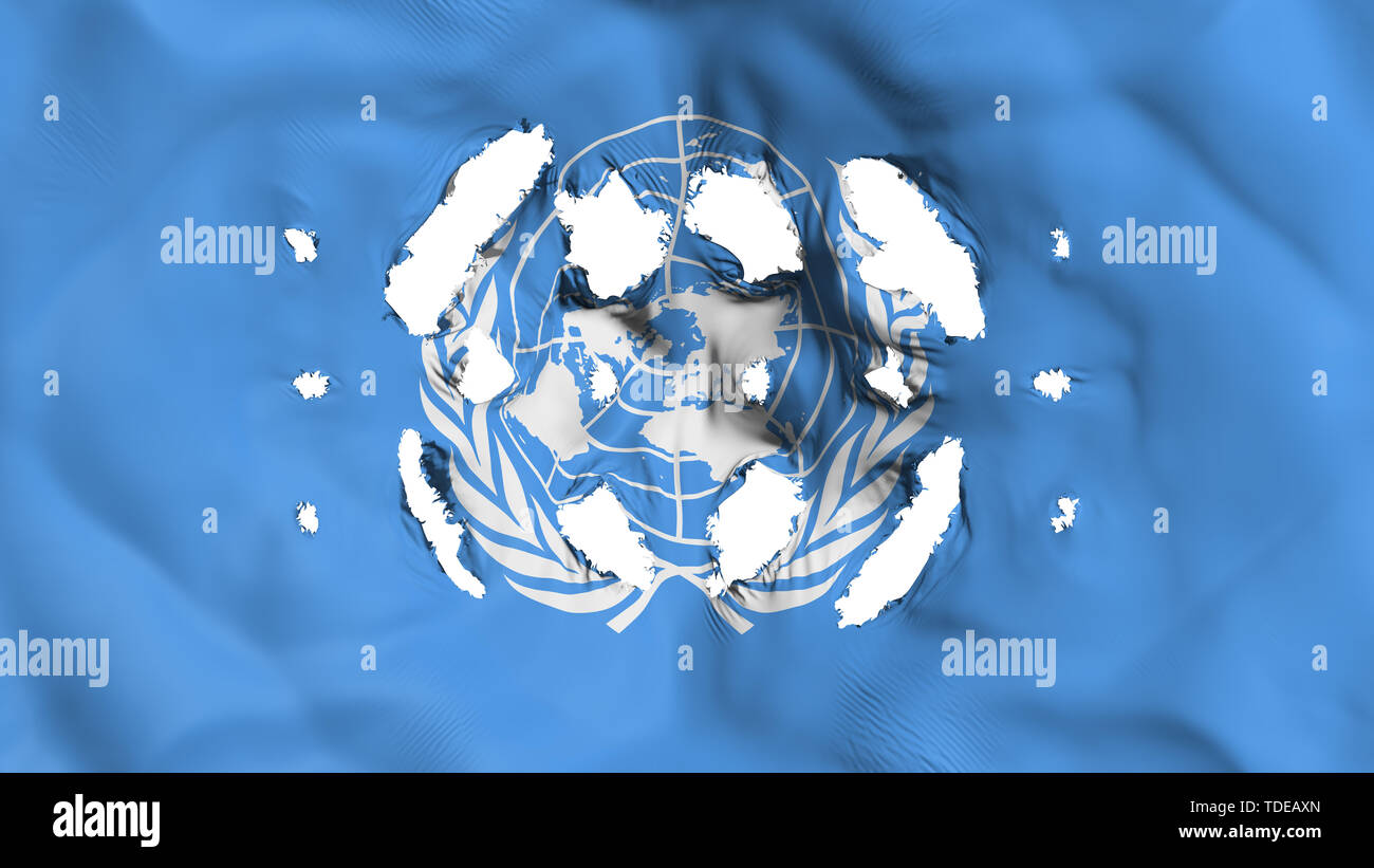 United nations flag ripped hi-res stock photography and images - Alamy