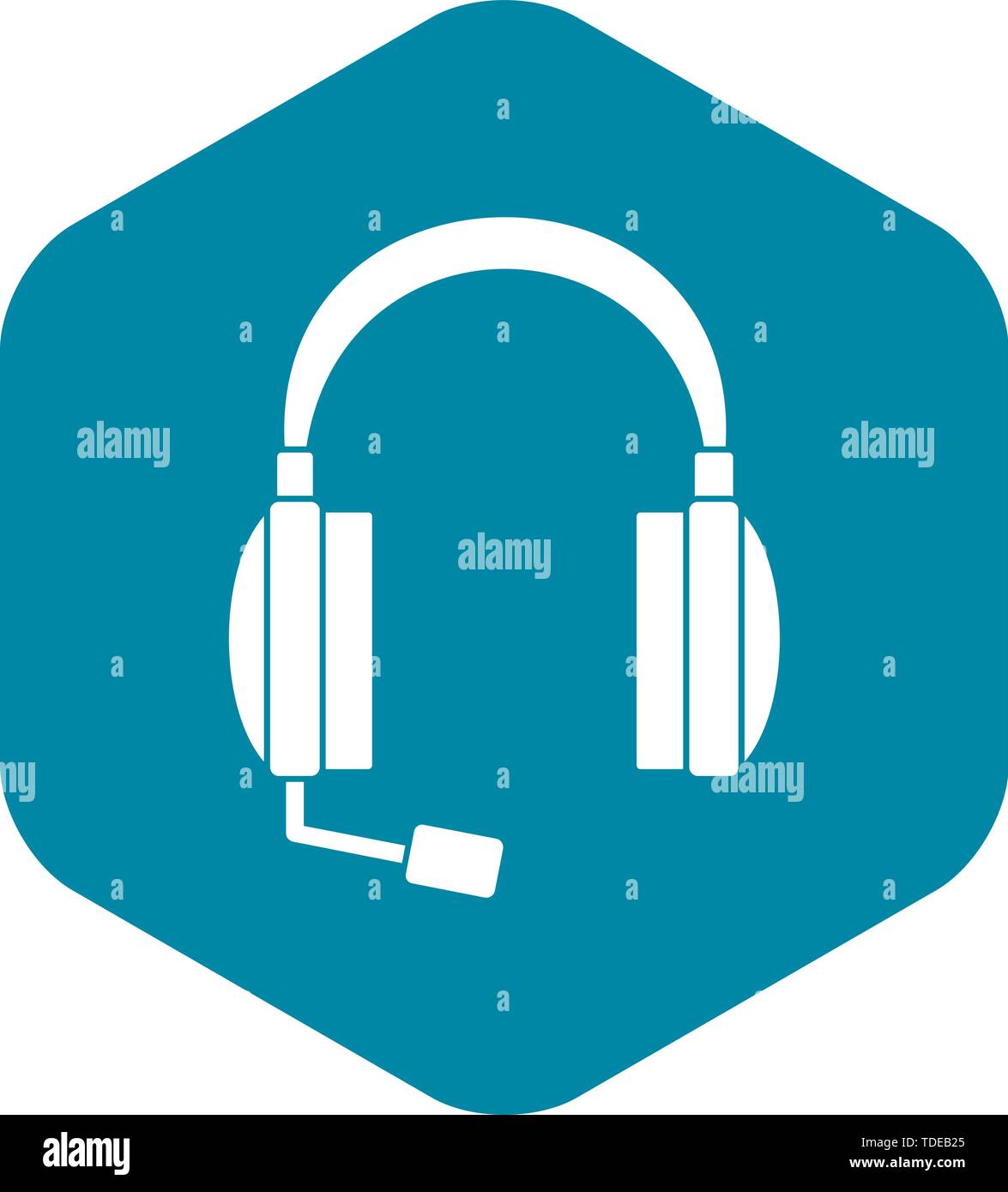 Headphones icon in simple style Stock Vector Image & Art - Alamy