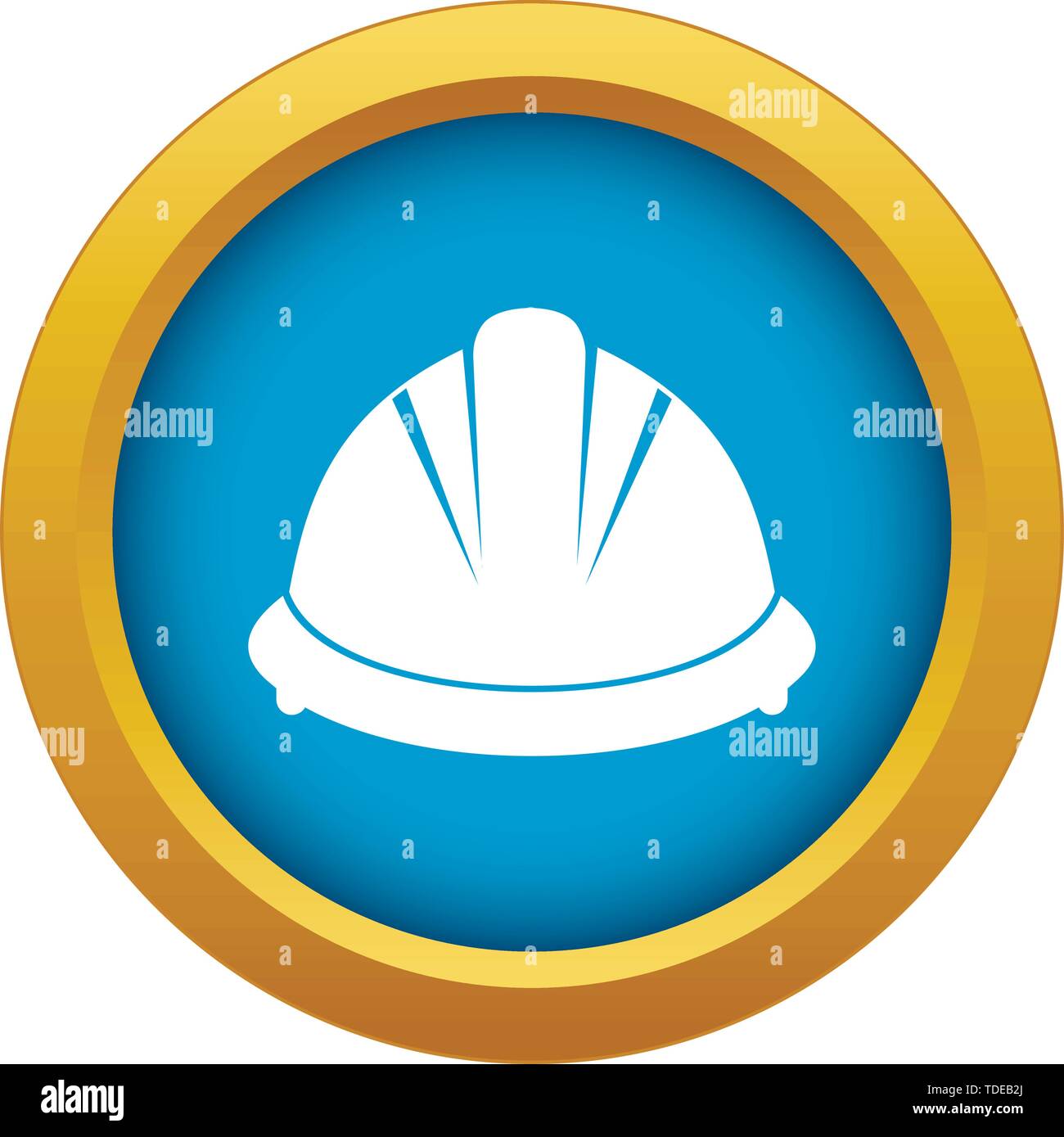 Construction helmet icon blue vector isolated Stock Vector Image & Art ...