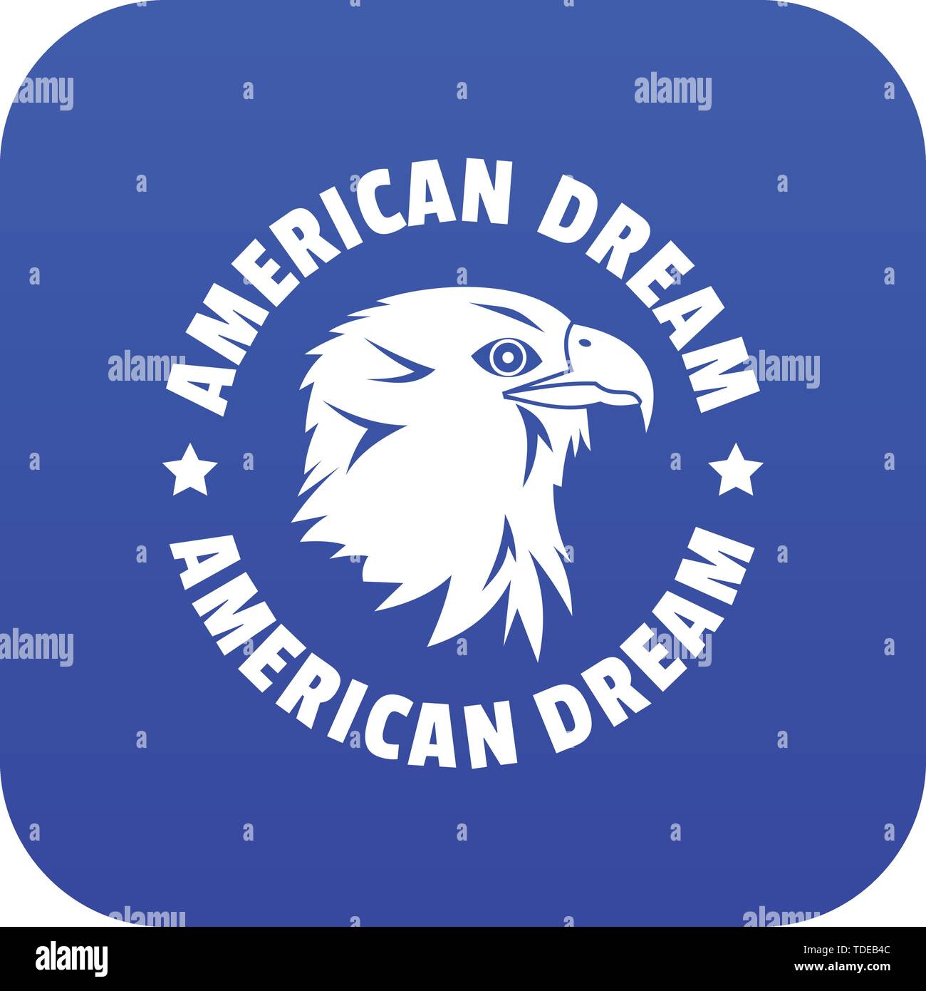 American dream eagle icon blue vector Stock Vector Image & Art - Alamy