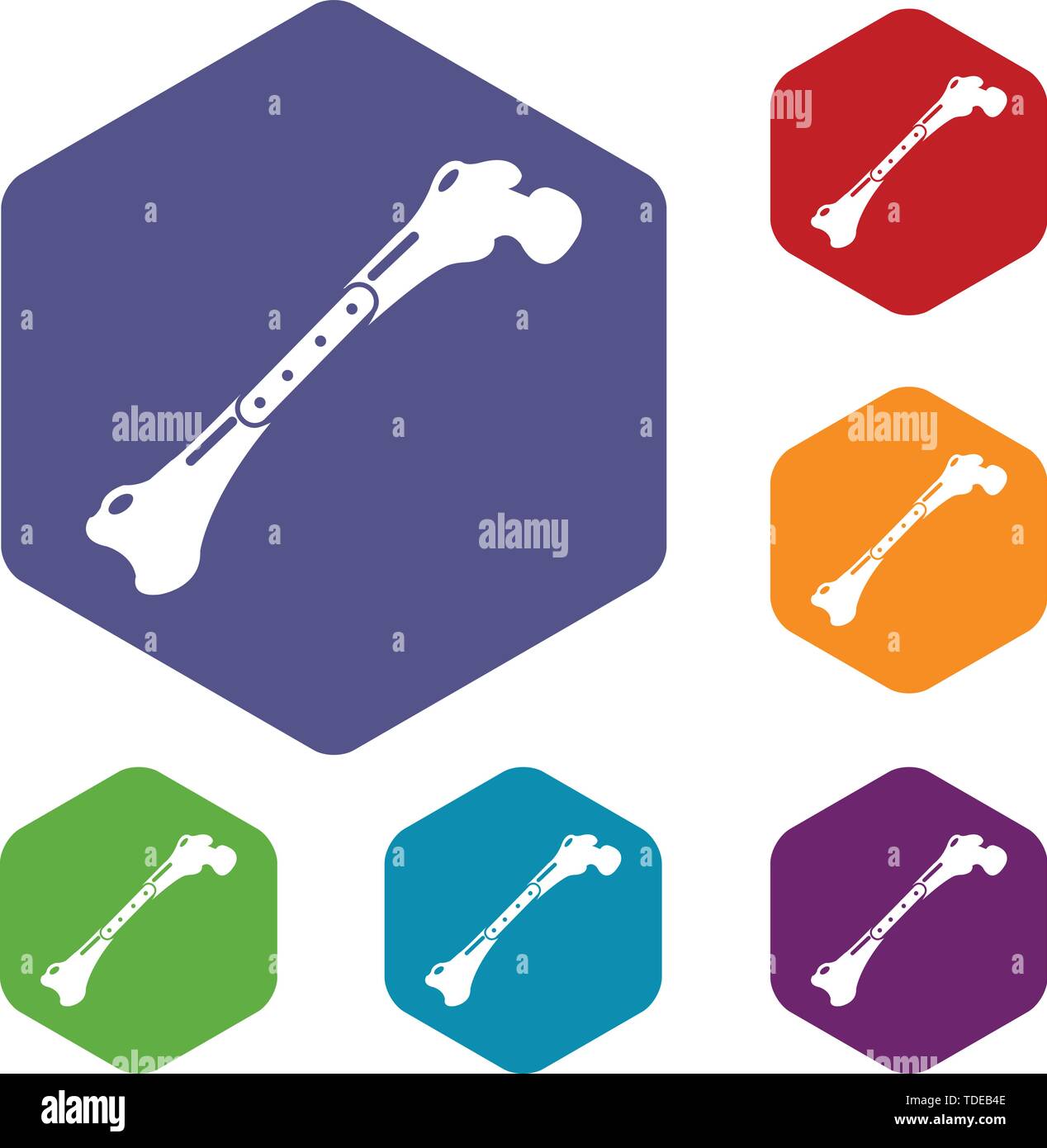 Broken bone icon, simple style Stock Vector Image & Art - Alamy