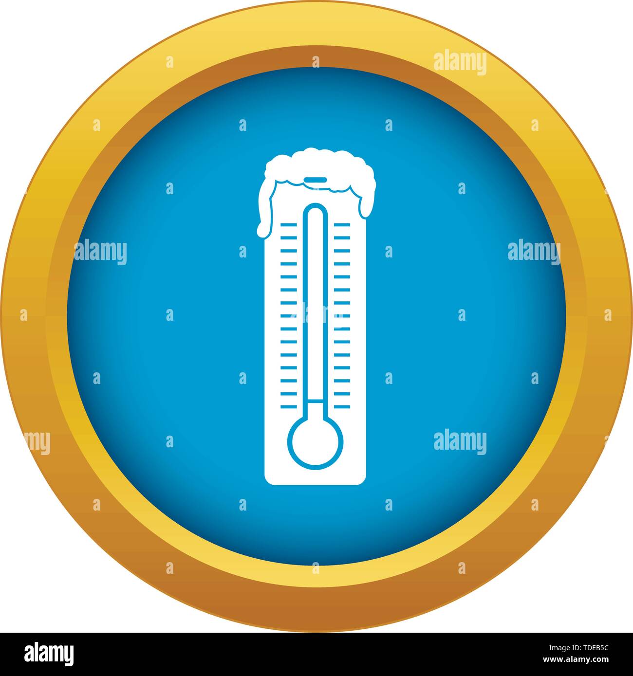 Thermometer icon blue vector isolated Stock Vector Image & Art - Alamy