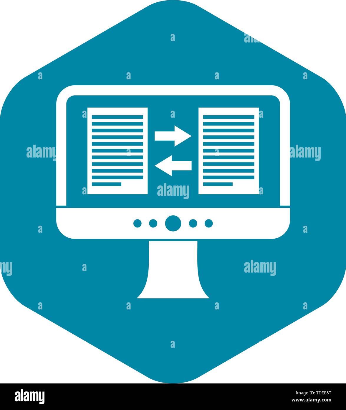 Translator app on the screen of computer icon Stock Vector Image & Art ...