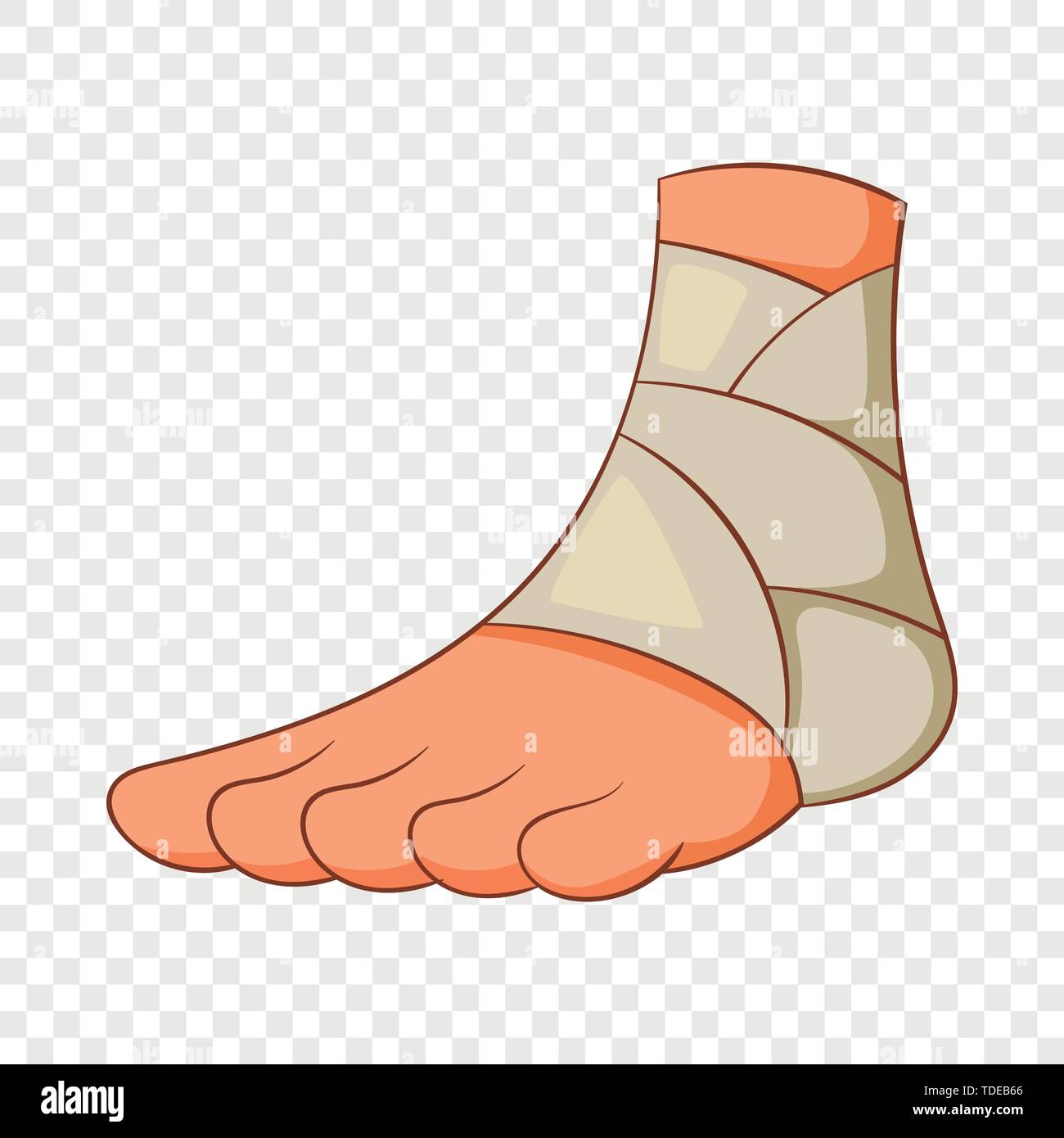 Injured ankle icon, cartoon style Stock Vector Image & Art - Alamy