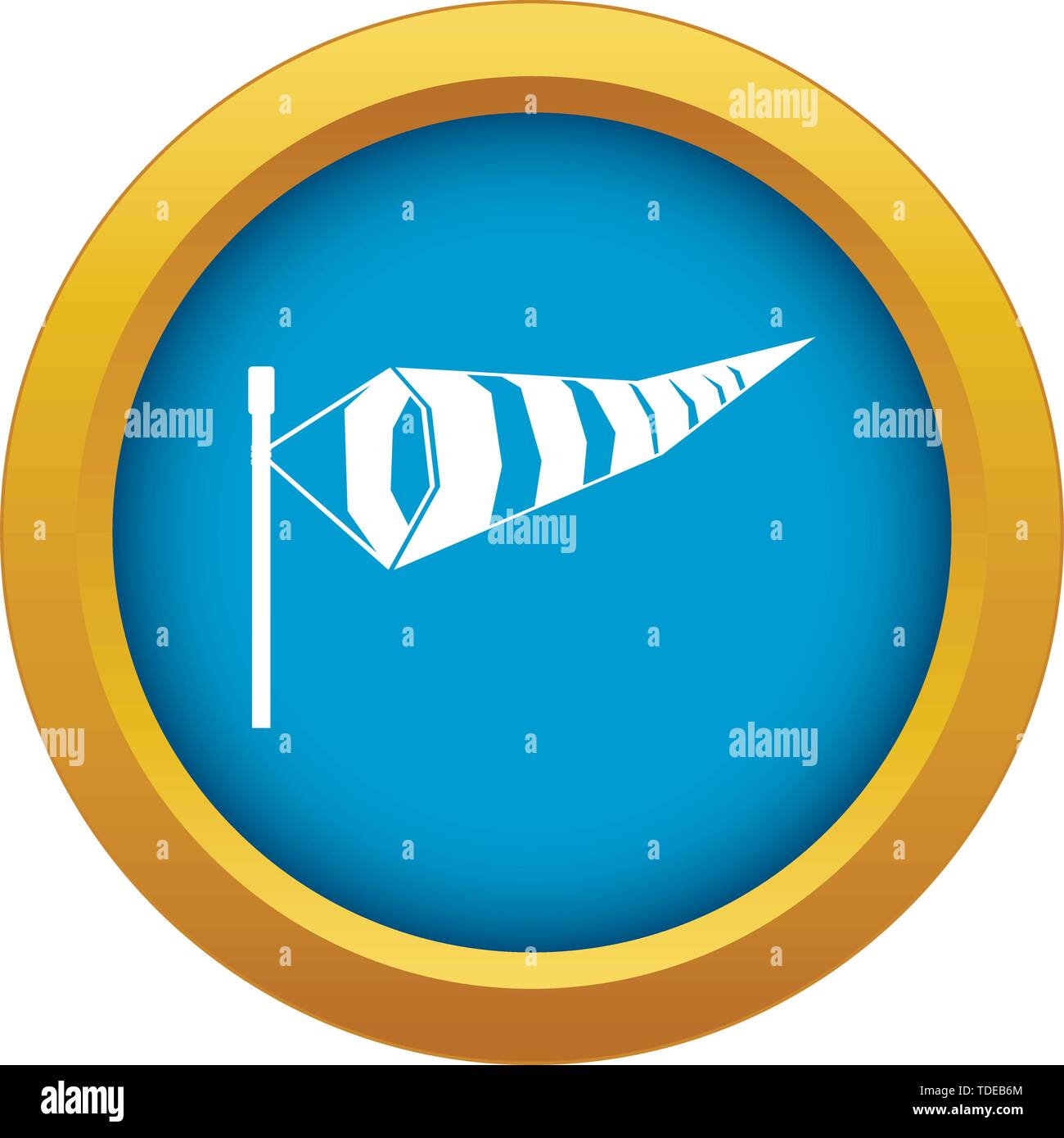 Windsock icon blue vector isolated Stock Vector Image & Art - Alamy
