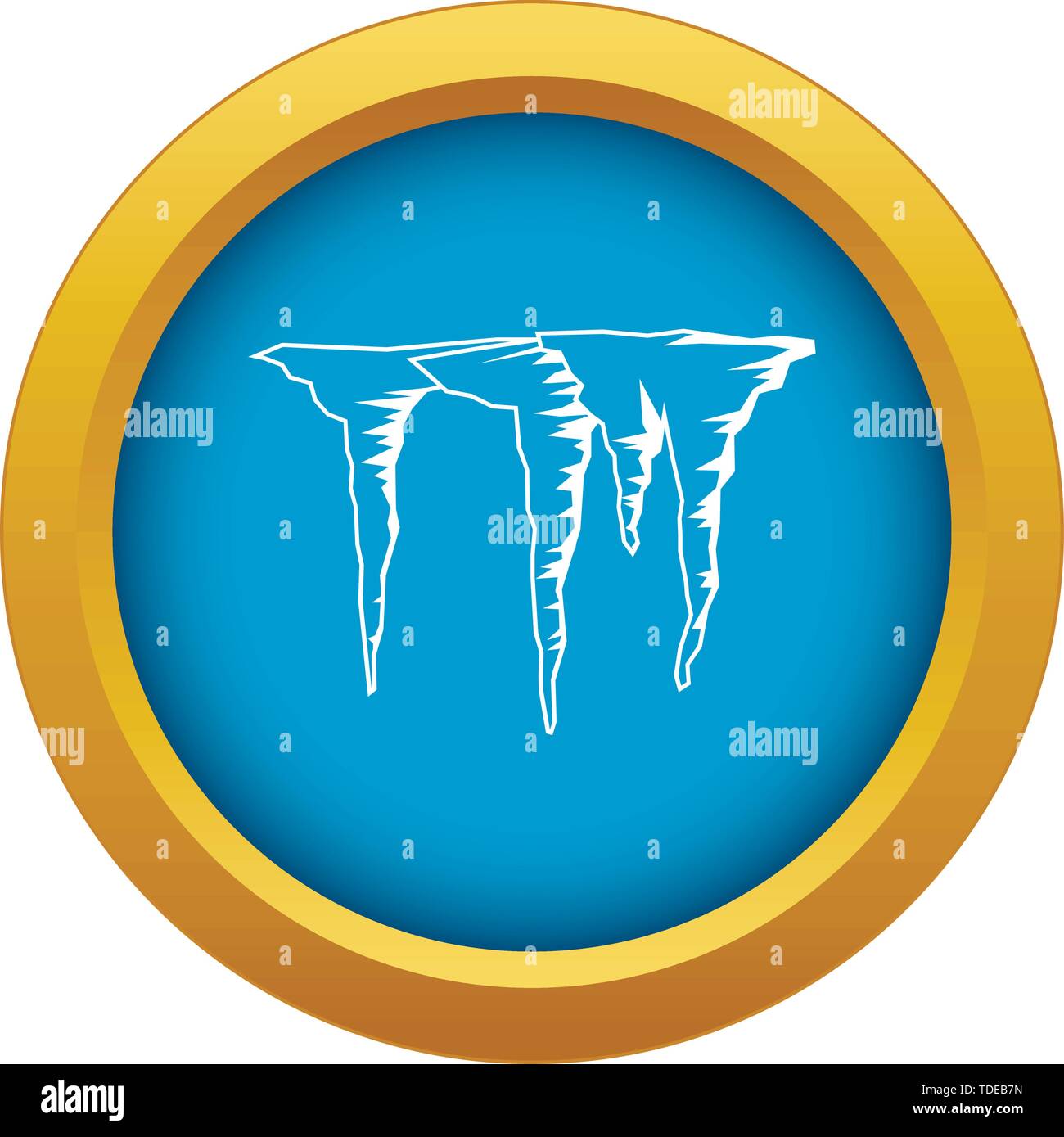 Icicles icon blue vector isolated Stock Vector Image & Art - Alamy