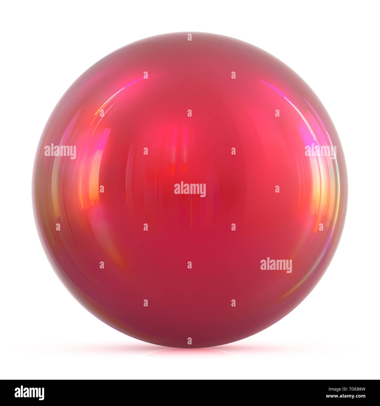 Globe ball sphere red round button, basic circle geometric shape, solid ...