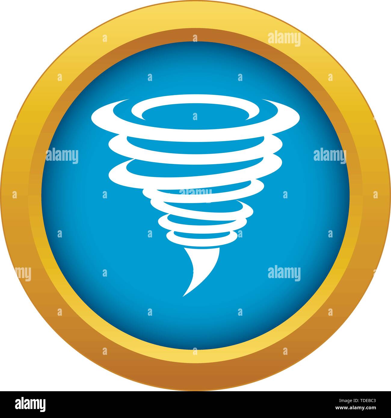 Tornado icon blue vector isolated Stock Vector Image & Art - Alamy