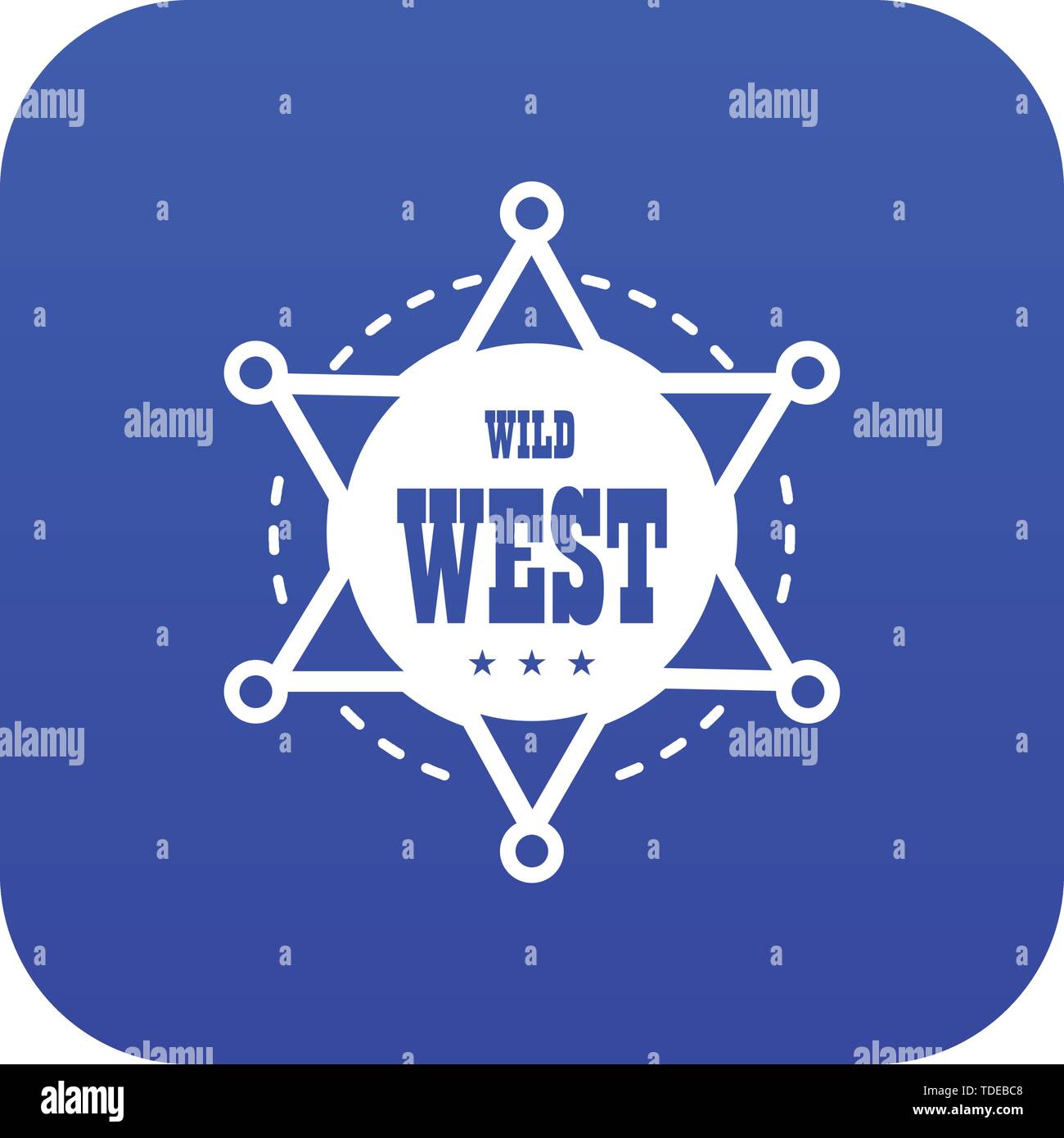Wild west icon blue vector Stock Vector Image & Art - Alamy