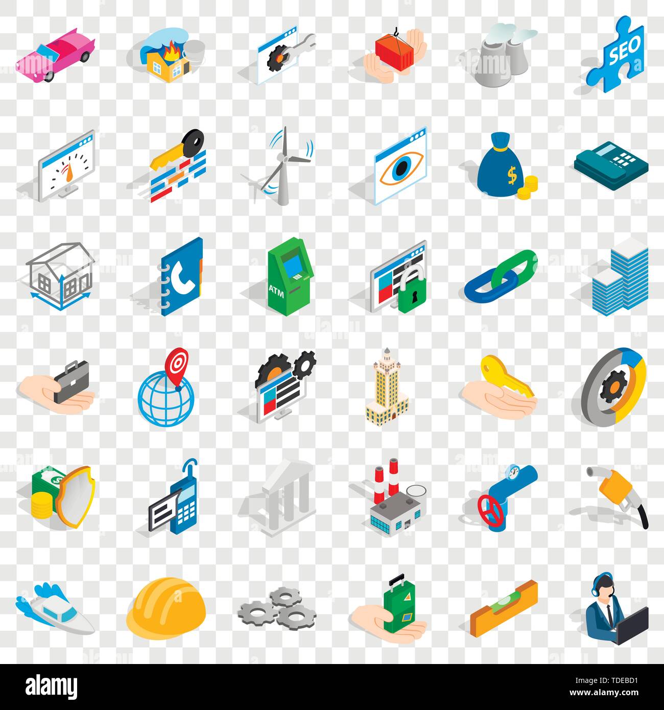 Adress icons set, isometric style Stock Vector Image & Art - Alamy