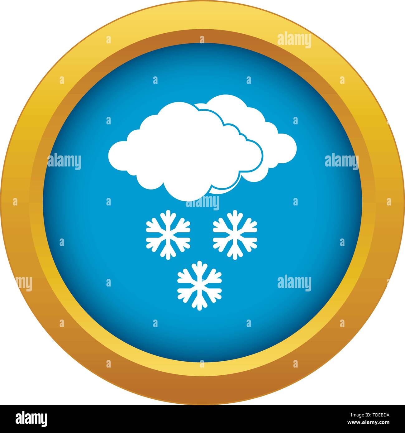 Cloud and snowflakes icon blue vector isolated Stock Vector Image & Art ...