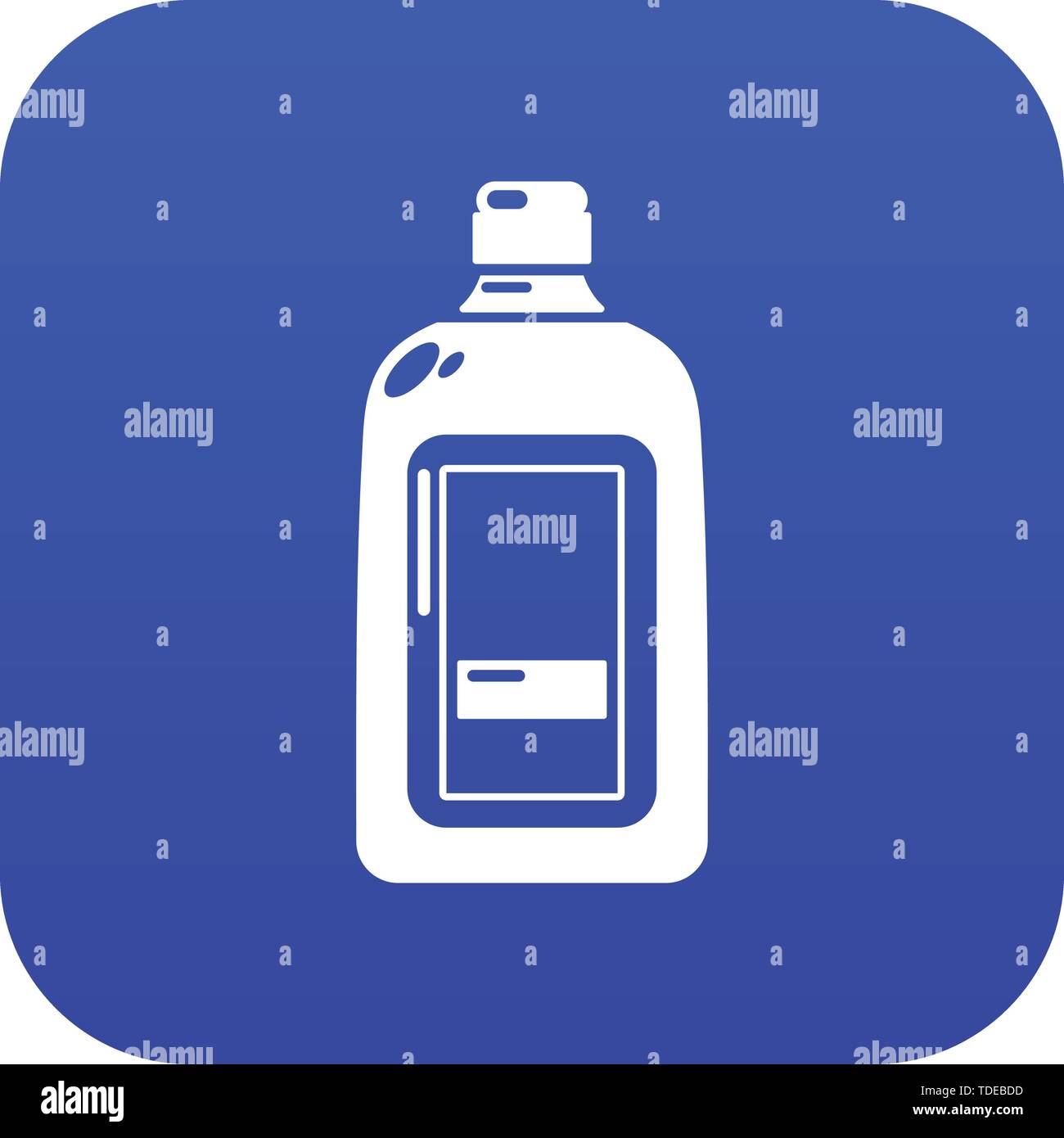 Flat bottle icon blue vector Stock Vector Image & Art - Alamy