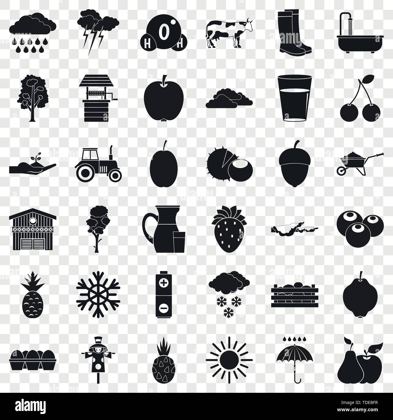 Temperature icons set, simple style Stock Vector Image & Art - Alamy