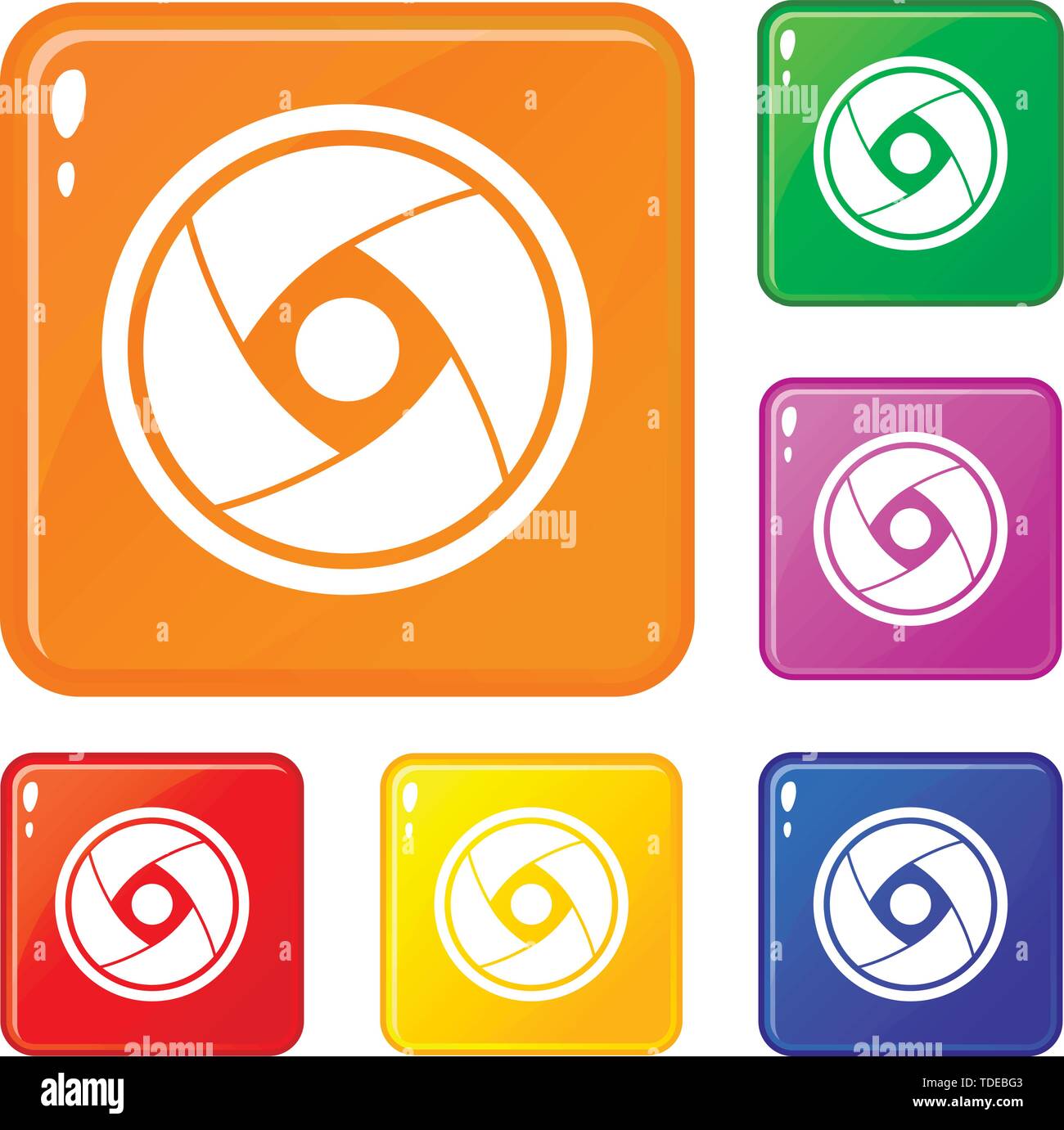 Camera lens icons set vector color Stock Vector Image & Art - Alamy
