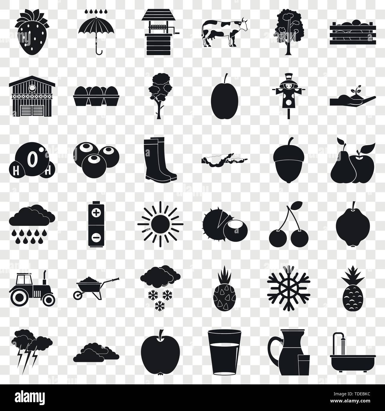 Umbrella icons set, simple style Stock Vector Image & Art - Alamy
