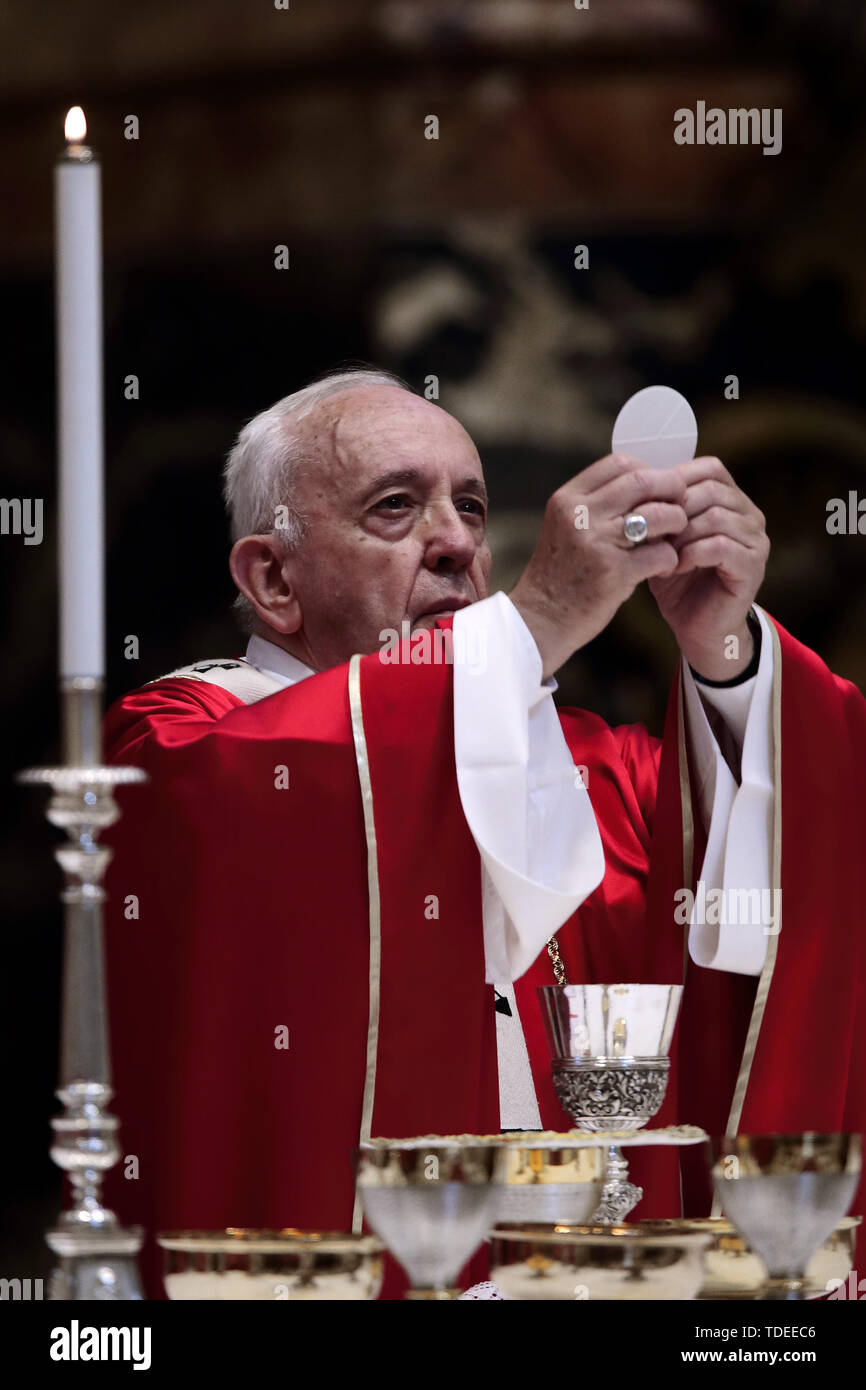 Holy See, Vatican. 15th June, 2019. POPE FRANCIS celebrates the funeral ...
