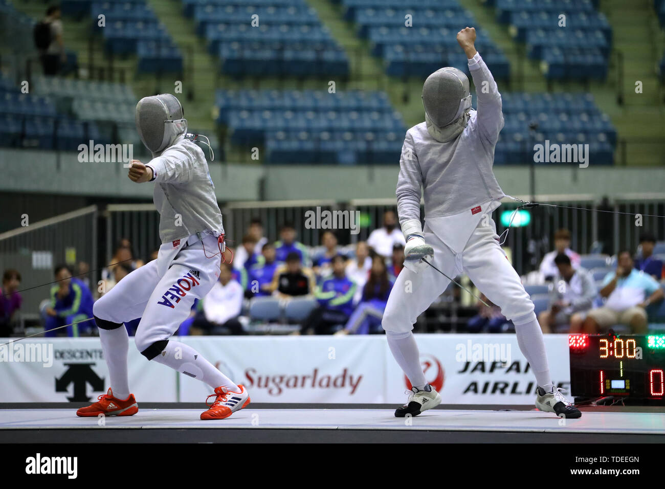 Chiba Port Arena, Chiba, Japan. 14th June, 2019. (L-R) Oh Sanguk (KOR ...
