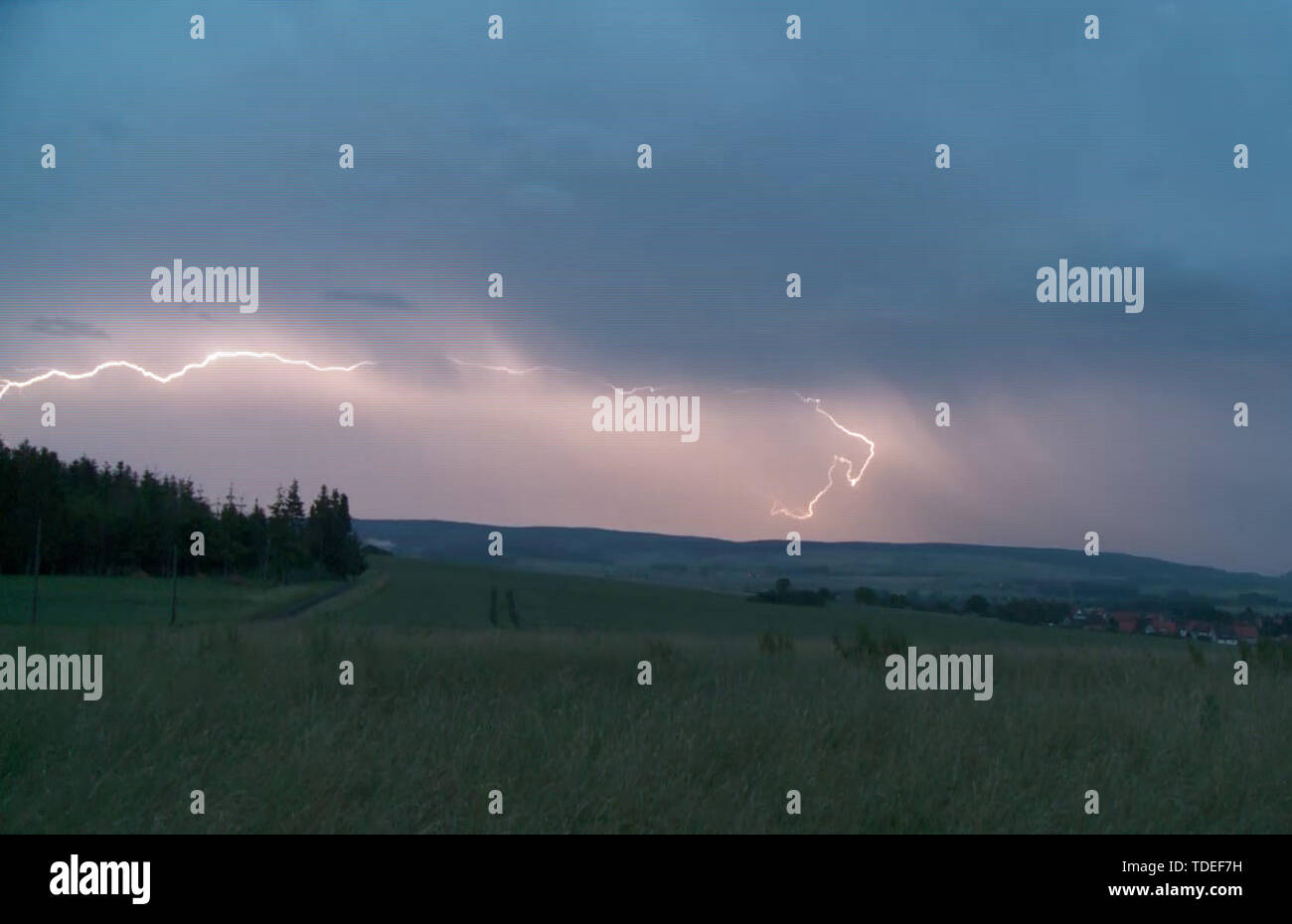 Deister, Germany. 15th June, 2019. The still image from a video shows a ...
