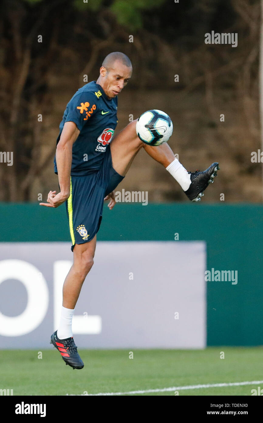 Sao Paulo, Brazil. 15th June, 2019. Miranda during the training of the ...