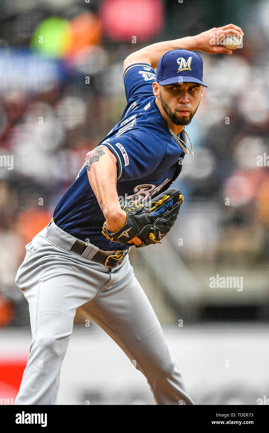 San Francisco, California, USA. 15th June, 2019. Milwaukee Brewers ...