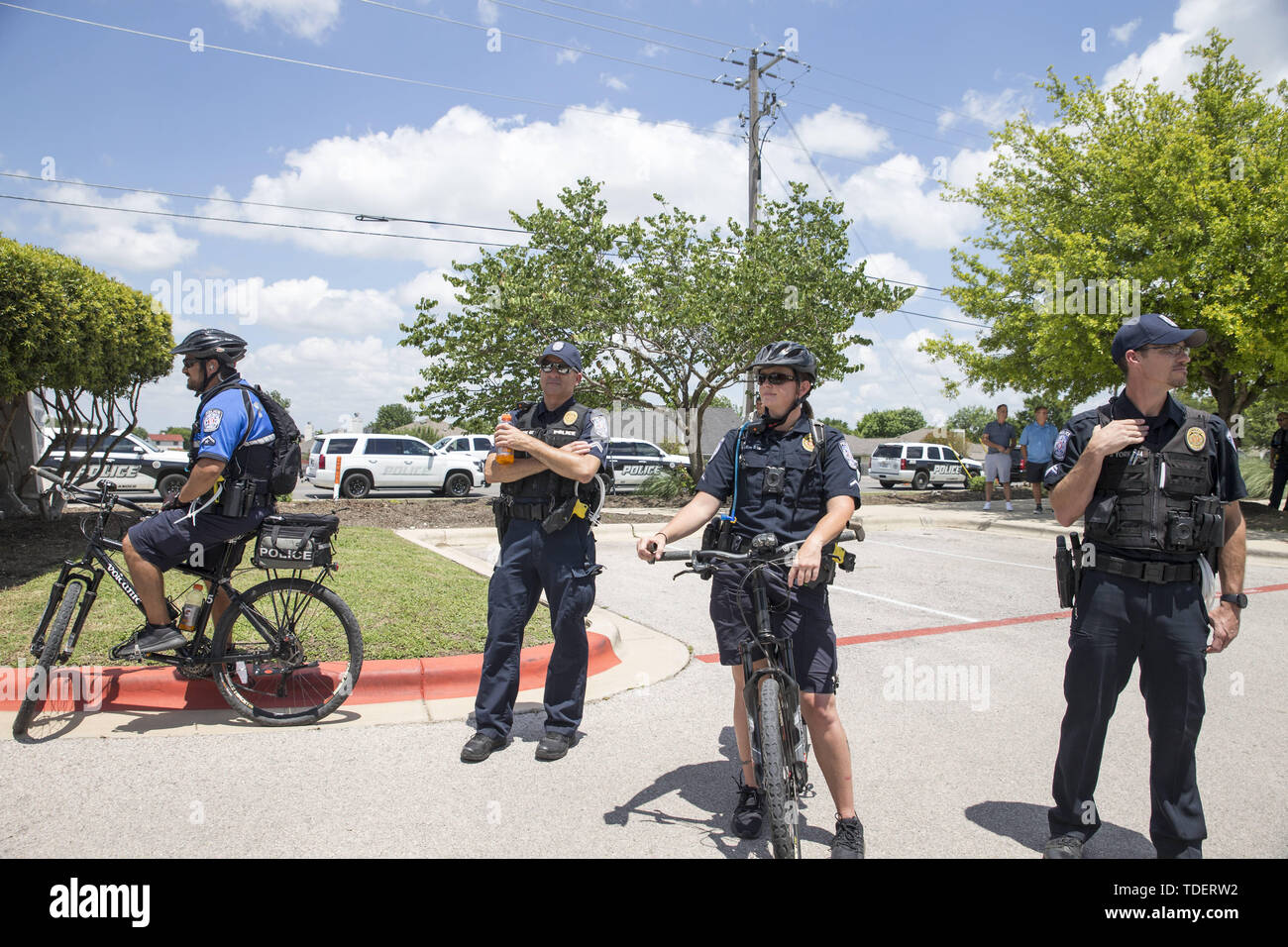 Leander, TX, USA. 15th June, 2019. Members of the Leander Police ...