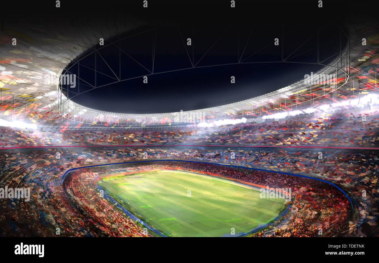 Stadium panoramic view spectators hi-res stock photography and images ...