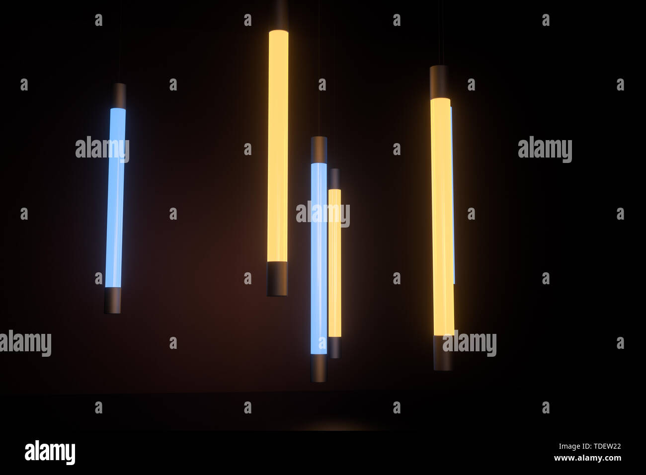 Long LED light, three-dimensional rendering Stock Photo - Alamy