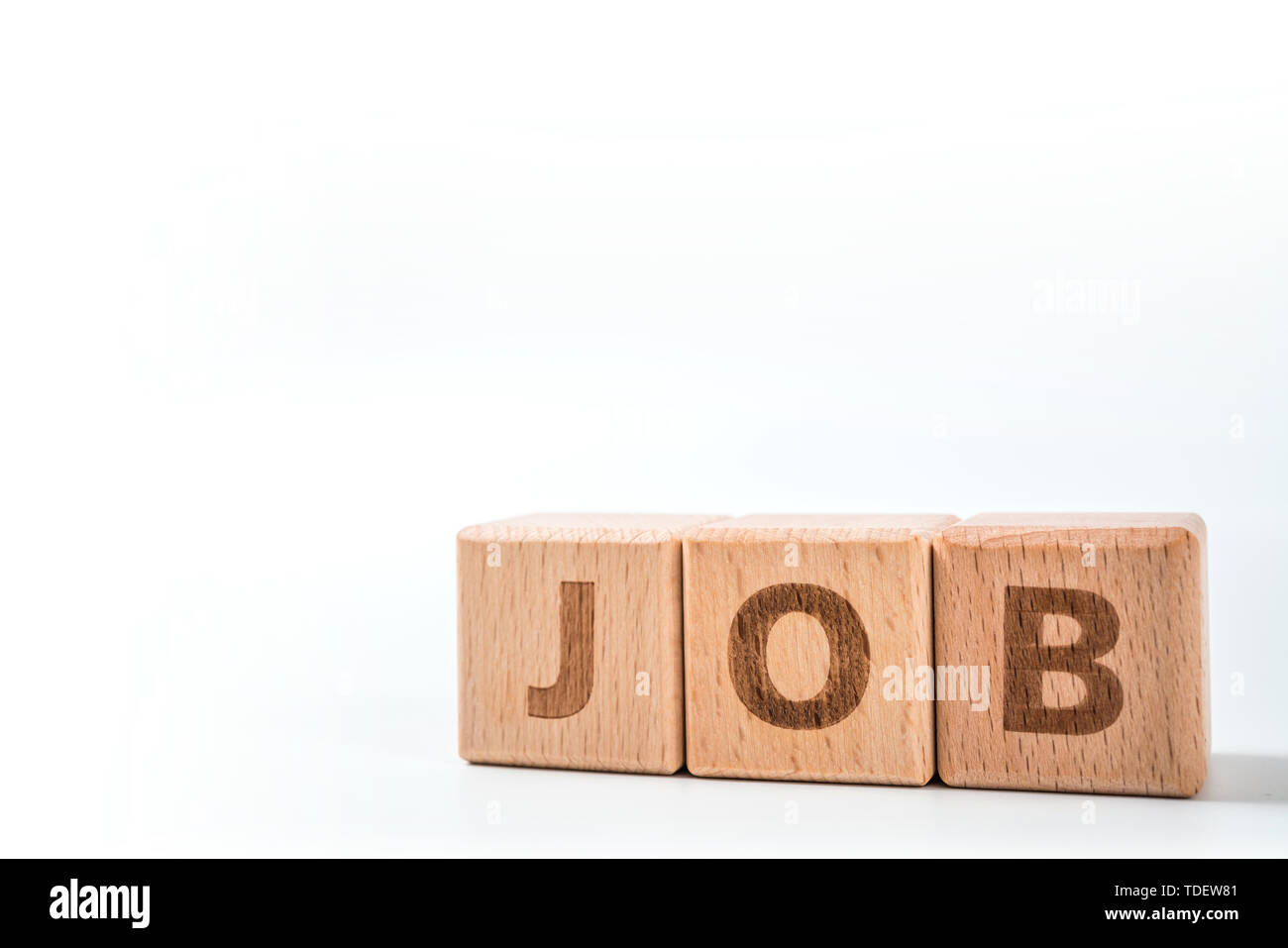 Jobs wooden blocks of business concept isolated on white background ...