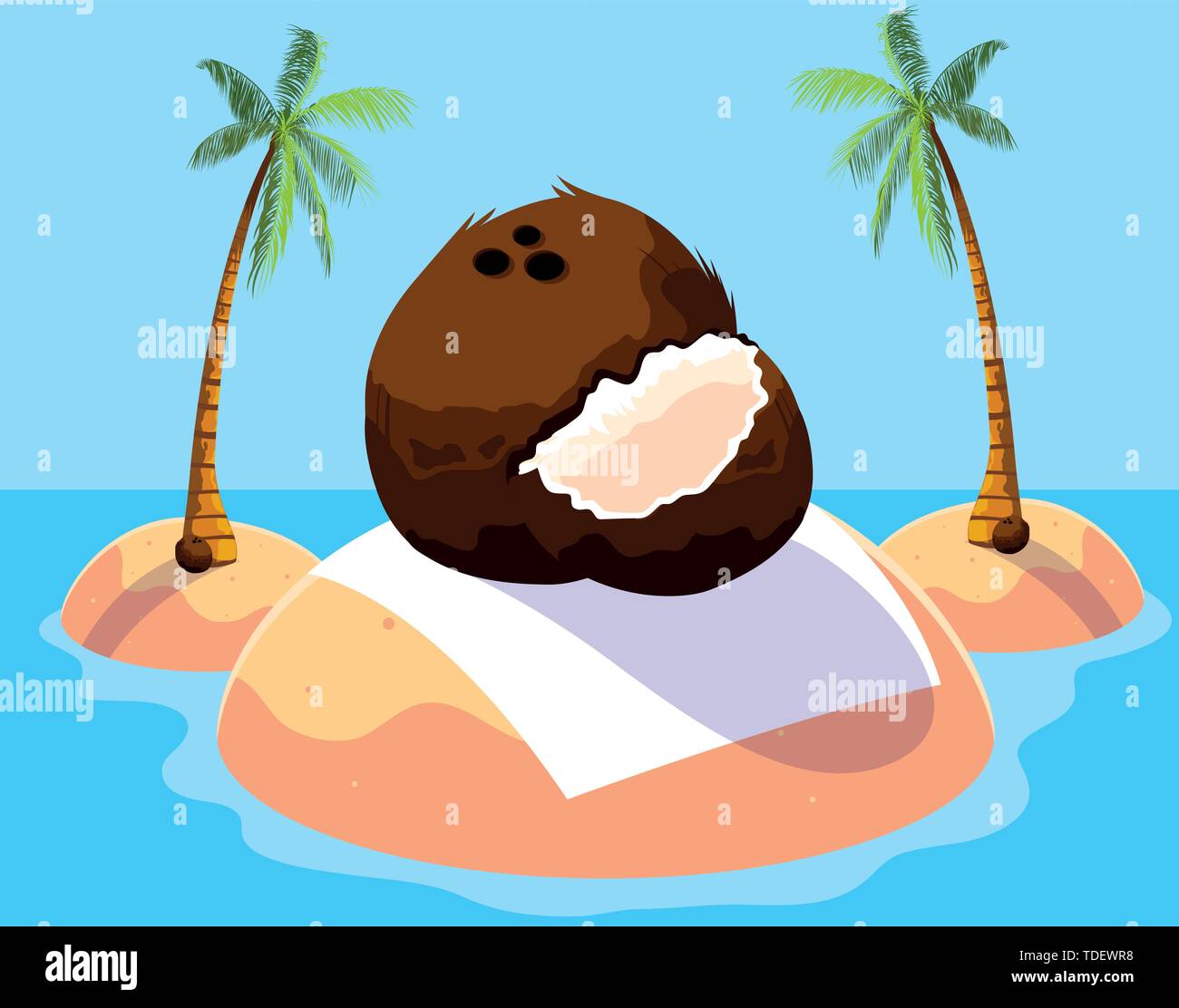 Coconut design, Fruit healthy organic food sweet and nature theme ...