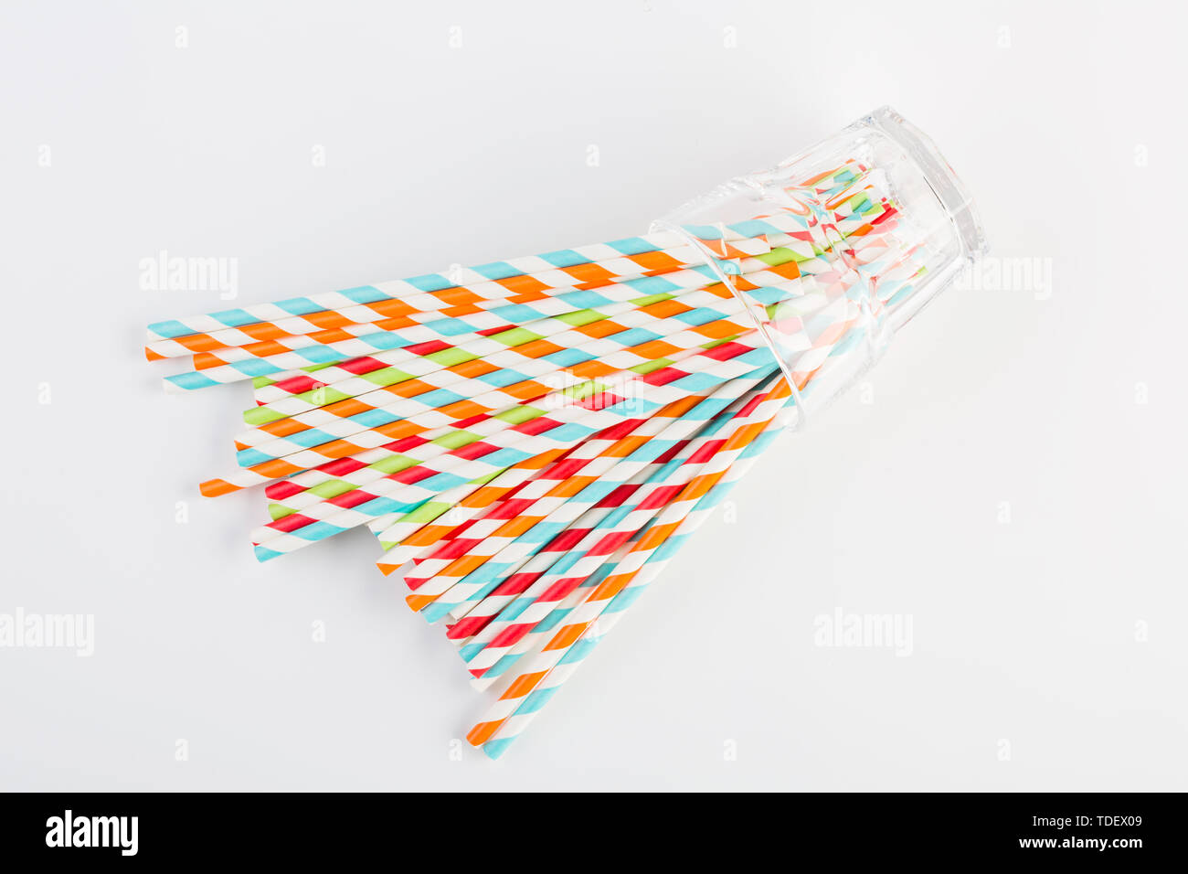 A brightly colored paper straw Stock Photo - Alamy