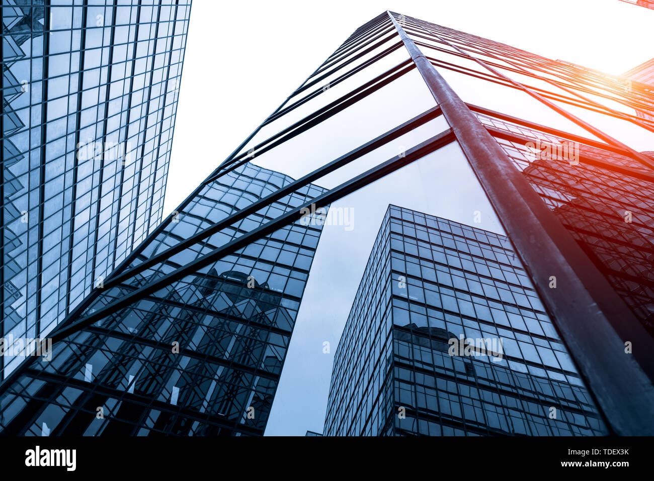 Low Perspective Looking up at City Skyscrapers in Shenzhen, China Stock ...