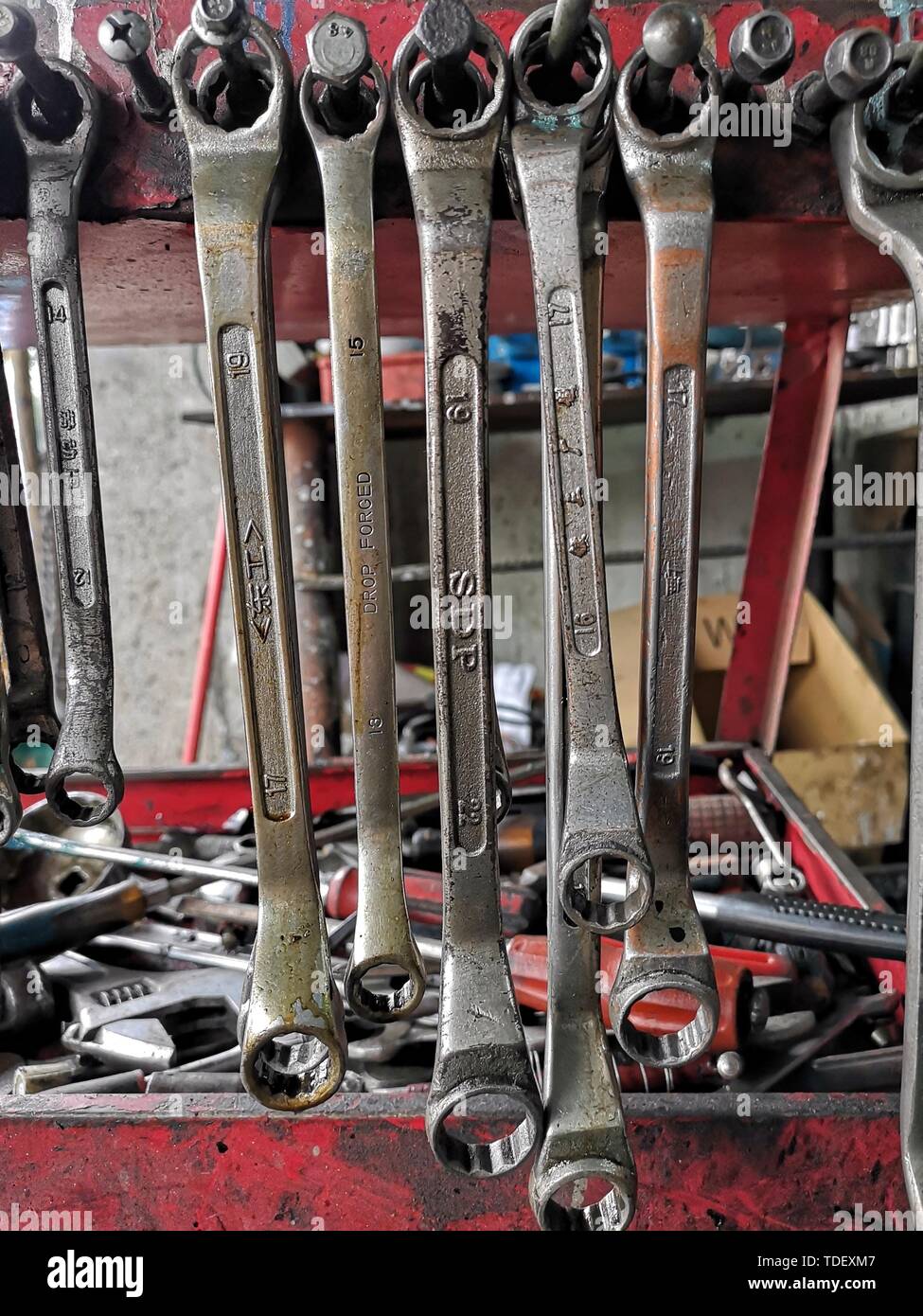 Tools from the garage Stock Photo - Alamy
